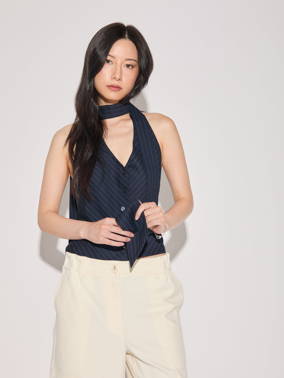 Chad Tie Neck Halter Top – LANG