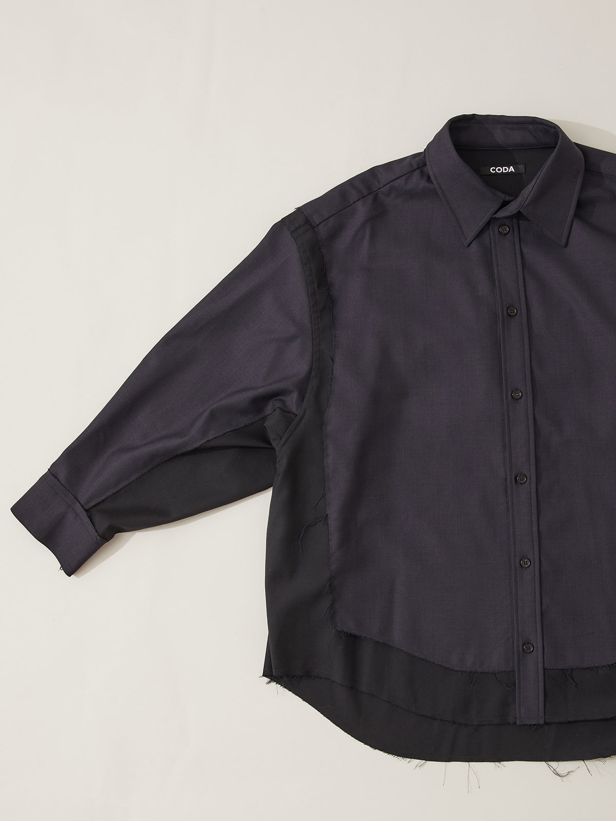 Asphalt Raw Edges Hybrid Shirt – LANG