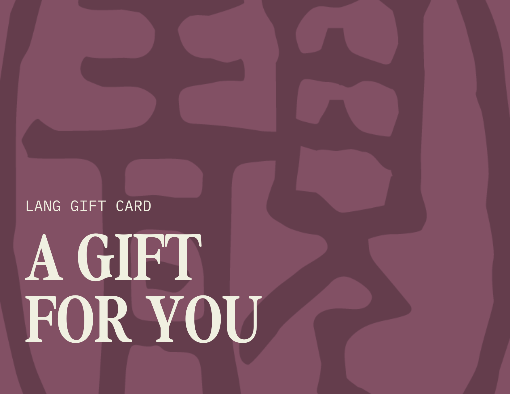 LANG GIFT CARD